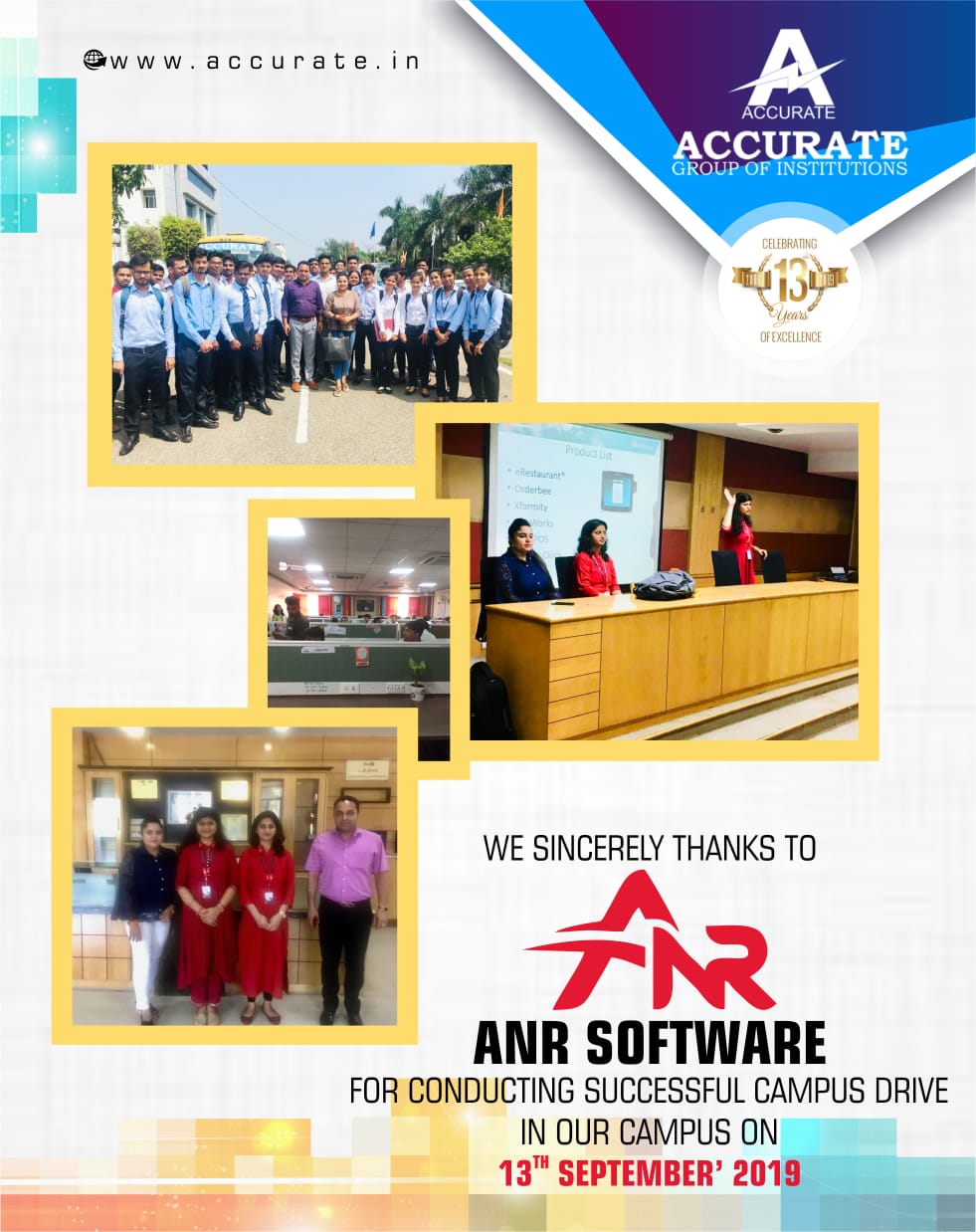 ANR Software Pvt. Ltd. Campus Drive - Blog - Accurate Group of Institutions | One of The Best ...