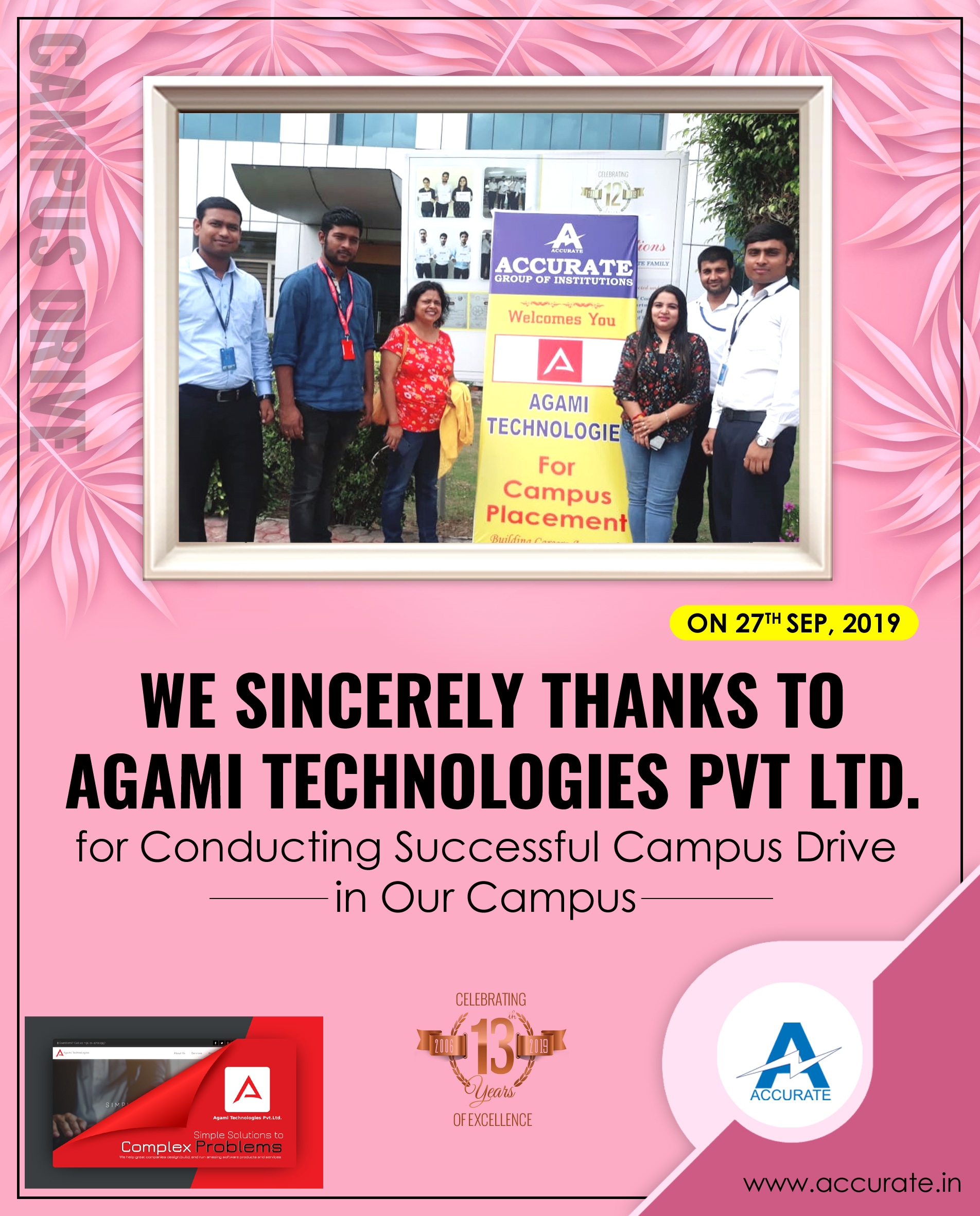 Agami Technologies Pvt. Ltd. Campus Drive - Blog - Accurate Group of ...