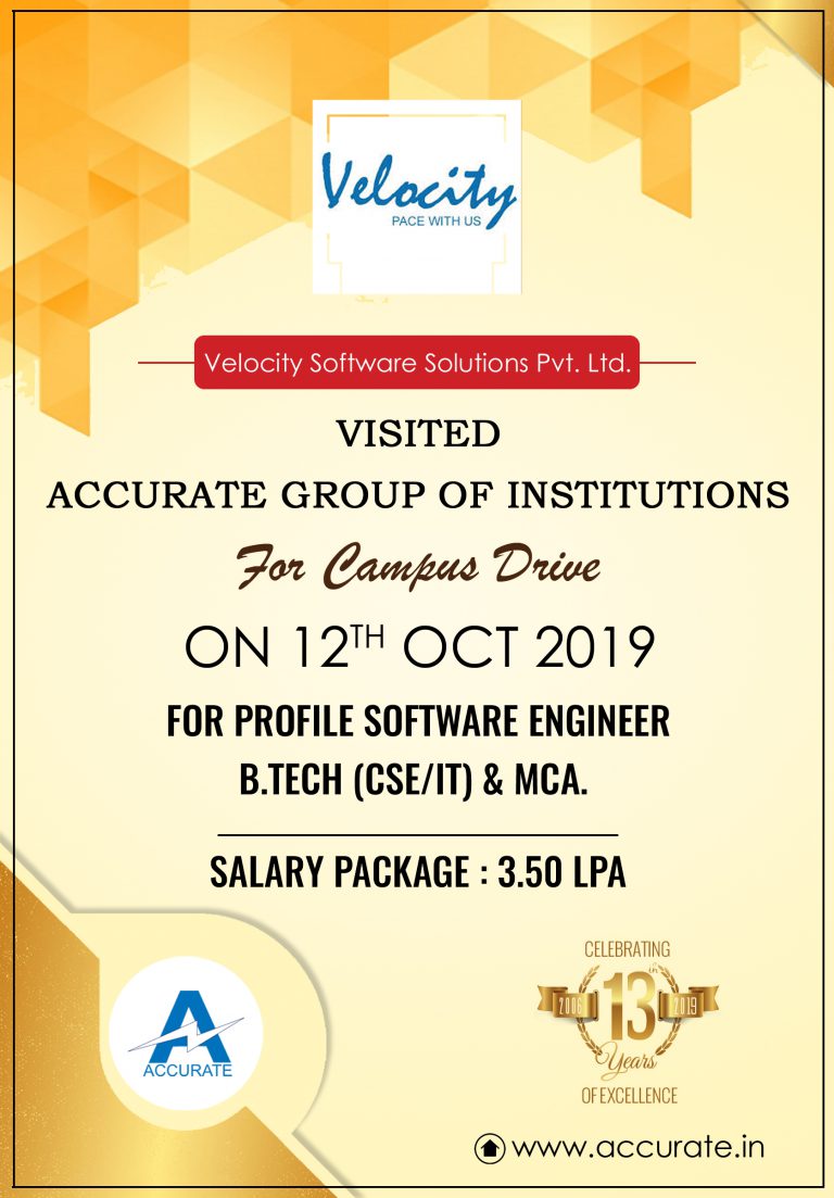Campus Drive Velocity Software Solutions Pvt. Ltd. - Blog - Accurate ...