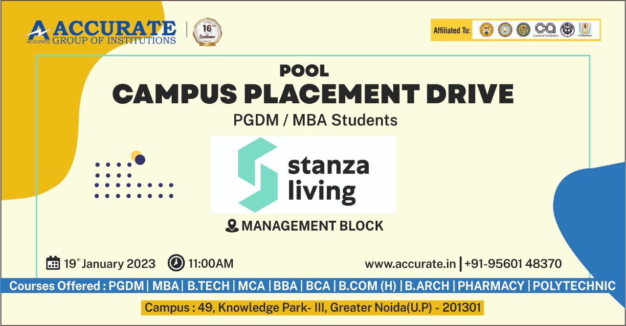 Pool Campus Placement Drive Stanza Living